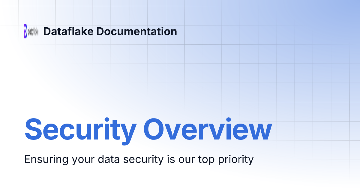 Security Overview | Dataflake Documentation