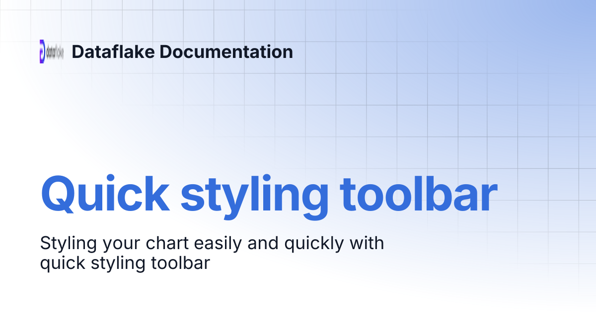 Quick styling toolbar | Dataflake Documentation